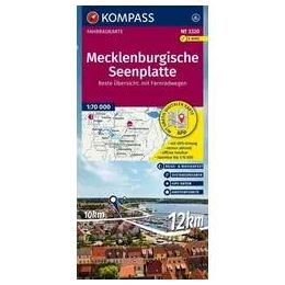 KOMPASS Fahrradkarte 3320 Mecklenburgische Seenplatte mit Knotenpunkten 1:70.000