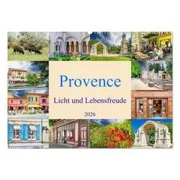 Provence. Licht und Lebensfreude (Wandkalender 2026 DIN A2 quer), Calvendo Monatskalender