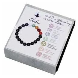 Chakra Armband Schwarzer Achat in Geschenkbox