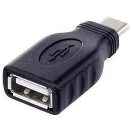 Renkforce USB 2.0 Adapter [1x USB-C&reg; Stecker - 1x USB 2.0 Buchse A] rf-usba-10 mit OTG-Funktion, vergoldete Steckkontakte