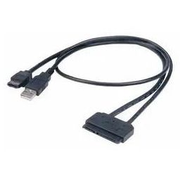 Akasa Festplatten/SSD Adapter [1x SATA-Kombi-Buchse 7+15pol. - 1x USB 2.0 Stecker A, eSATA-Stecker 7pol.] 0.40 m