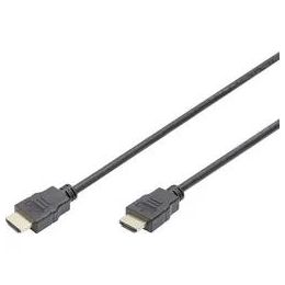 Digitus HDMI Anschlusskabel HDMI-A Stecker, HDMI-A Stecker 3.00 m Schwarz AK-330114-030-S 4K UHD, vergoldete Steckkontakte HDMI-Kabel