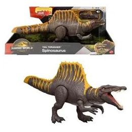 Mattel Jurassic World Rebirth Tail Thrasher Spinosaurus-Actionfigur, Dinosaurierspielzeug mit 2 Angriffsbewegungen