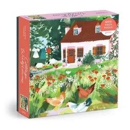 Galison Cottage Wildflowers 1000 Piece Puzzle in a Square Box