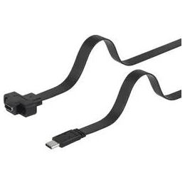 Renkforce USB-Kabel USB 3.2 Gen1 USB-C&reg; Stecker, USB-C&reg; Buchse 0.50 m Schwarz schraubbar, hochflexibel RF-3415026