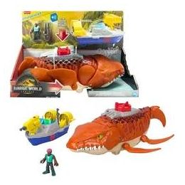 Mattel Fisher-Price Imaginext &bdquo;Jurassic World: Die Wiedergeburt&ldquo; Wasserj&auml;ger Schnapp-Mosasaurus Dinosaurier-Spielzeug Spielset