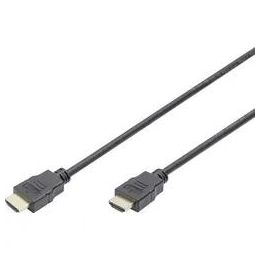 Digitus HDMI Anschlusskabel HDMI-A Stecker, HDMI-A Stecker 2.00 m Schwarz AK-330114-020-S 4K UHD, vergoldete Steckkontakte HDMI-Kabel