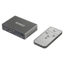 SpeaKa Professional SP-HDS-210 3 Port HDMI-Switch UHD 8K @ 60 Hz, UHD 4K @ 120Hz
