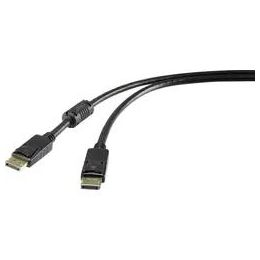 Renkforce DisplayPort Anschlusskabel DisplayPort Stecker, DisplayPort Stecker 1.00m Schwarz UHD 4K @ 60Hz vergoldete