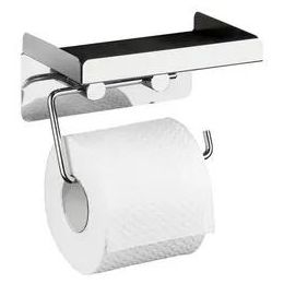 Wenko Toilettenpapierhalter 2 in 1 Edelstahl, rostfrei