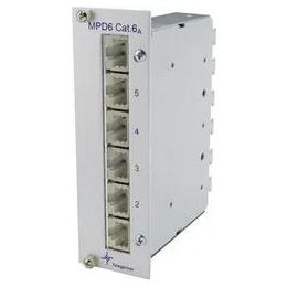 Teleg&auml;rtner Teleg&auml;rtner 100006991 6 Port Netzwerk-Patchpanel CAT 6a 3 HE Best&uuml;ckt