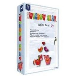 Feuchtmann Window Clay Midi - 6 bunte Stangen a 45 g mit Zubeh&ouml;r