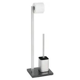 Wenko Stand WC-Garnitur Mod. Slate Rock Edelstahl, rostfrei