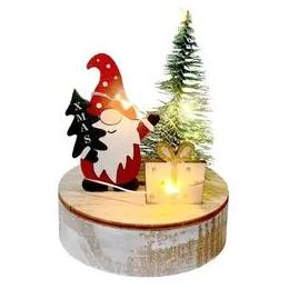 HTI-Living Beleuchtete Weihnachtsdeko Weihnachtswichtel mit Geschenk