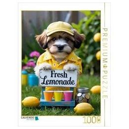 Calvendo Puzzle Hund verkauft Limonade - sommerlich, s&uuml;&szlig; und originell 1000 Teile Lege-Gr&ouml;&szlig;e 64x48cm Foto-Puzzle f&uuml;r gl&uuml;ckliche Stunden