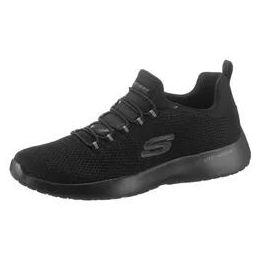 Slip-On Sneaker Skechers "DYNAMIGHT", Herren, Gr. 41, schwarz (schwarz uni), Textil, unifarben, Schuhe, Slipper, Sneaker mit Memory Foam, Topseller