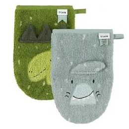 Trixie Waschhandschuh 2-pack - Mr. Shark - Mr. Dino