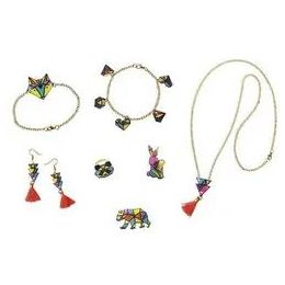 Geometrischer Schmuck aus Schrumpffolie &ndash; Bastel-Set f&uuml;r Kinder (7 Schmuckst&uuml;cke)