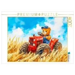 Calvendo Puzzle Teddy f&auml;hrt Traktor im Weizenfeld 2000 Teile Lege-Gr&ouml;&szlig;e 90x67cm Foto-Puzzle f&uuml;r gl&uuml;ckliche Stunden