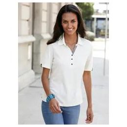 Poloshirt Casual Looks "Poloshirt", Damen, Gr. 52, beige (ecru), 50% Baumwolle, 50% Modal, unifarben, ohne Ausschnitt, Shirts