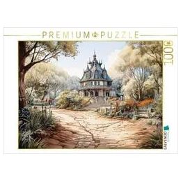 Calvendo Puzzle Am Waldrand steht dieses Haus im Stil eines kleinen Pavillons. 1000 Teile Lege-Gr&ouml;&szlig;e 64x48cm Foto-Puzzle f&uuml;r gl&uuml;ckliche Stunden