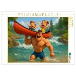 Calvendo Puzzle Das geht schneller und ungef&auml;hrlicher - Bodybuilder Familienleben 1000 Teile Lege-Gr&ouml;&szlig;e 64x48cm Foto-Puzzle f&uuml;r gl&uuml;ckliche Stunden