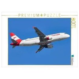 Calvendo Puzzle OE-LBV - Austrian Airlines - Airbus A320-214 - Frankfurt Airport 1000 Teile Lege-Gr&ouml;&szlig;e 64x48cm Foto-Puzzle f&uuml;r gl&uuml;ckliche Stunden