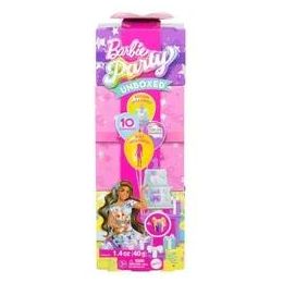 Mattel Barbie Party Unboxed Haustier-Geburtstagsserie Puppe und Accessoires, Party Stars-Set mit 10 &Uuml;berraschungen
