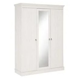 Kleiderschrank OTTO HOME "Indra", wei&szlig;, B:145cm H:187cm T:54cm, Massivholz, Schr&auml;nke, Kleiderschrank, aus massiver Kiefer, mit Spiegel bei der 3- und 5trg.Variante