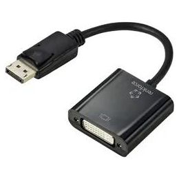 Renkforce RF-5771774 DisplayPort / DVI Adapter [1x DisplayPort Stecker - 1x DVI-Buchse 24+5pol.] Schwarz PVC-Mantel 15 cm