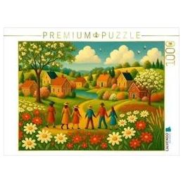 Calvendo Puzzle Blumenwiesen und Kindergl&uuml;ck 1000 Teile Lege-Gr&ouml;&szlig;e 64x48cm Foto-Puzzle f&uuml;r gl&uuml;ckliche Stunden
