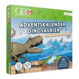 Franzis 67205 - GEOlino Adventskalender Dinosaurier - entdecken und erforschen. 24 spannende Experimente f&uuml;r die Weihnachtszeit, f&uuml;r Kinder ab 8 Jahren.