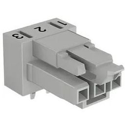 WAGO 890-854/011-000 Netz-Steckverbinder WINSTA MINI Buchse, Einbau horizontal Gesamtpolzahl: 3 16 A Grau 1 St.