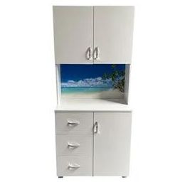 HTI-Living Badschrank Blanca Wellness Motiv Palmen