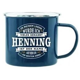 HTI-Living Echter Kerl Emaille Becher Henning