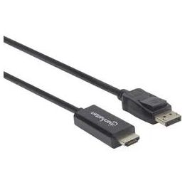 Manhattan DisplayPort / HDMI Adapterkabel DisplayPort Stecker, HDMI-A Stecker 1.80 m Schwarz 152679 DisplayPort-Kabel