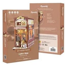 FiguredArt M2411 - DIY Book Nook, Coffee Shop, Kaffeehaus, Puzzle, 62 Teile, Miniatur-Diorama