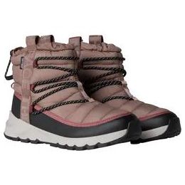 Winterstiefel The North Face "W THERMOBALL LACE UP WP", Damen, Gr. 37, grau (taupe), Synthetik, Schuhe Winterstiefel, Snowboots, Winterboots, Winterschuhe, wasserdicht
