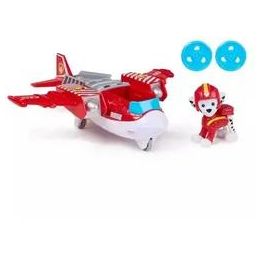 PAW PATROL Air Rescue - Marshalls Feuerwehrflugzeug mit Geschoss-Abwurf und Marshall Spielfigur (Basis Fahrzeug)