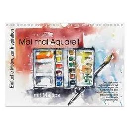 Mal mal Aquarell (Wandkalender 2026 DIN A4 quer), Calvendo Monatskalender