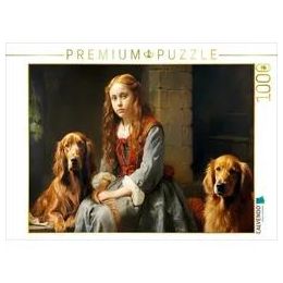 Calvendo Puzzle Ein Motiv aus dem Kalender "Dame mit Hund" 1000 Teile Lege-Gr&ouml;&szlig;e 64x48cm Foto-Puzzle f&uuml;r gl&uuml;ckliche Stunden