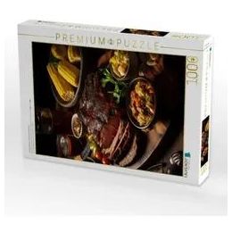 Calvendo Puzzle Smoked Brisked vom Grill mit Maiskolben 1000 Teile Lege-Gr&ouml;&szlig;e 64x48cm Foto-Puzzle f&uuml;r gl&uuml;ckliche Stunden