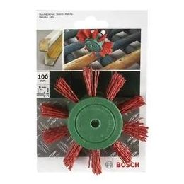 Bosch Accessories F&auml;cherb&uuml;rste f&uuml;r Bohrmaschinen &ndash; Nylondraht mit Korund Schleifmittel K80, 100mm Durchmesser = 100mm Schaft-&Oslash;
