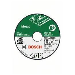Bosch Accessories 1600A01S5Y Trennscheibe gerade 50mm 1St.