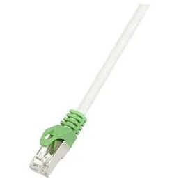 Logilink RJ45 (gekreuzt) Netzwerk Anschlusskabel CAT 6 S/FTP 10.00 m Grau Flammwidrig, Geflechtschirm, Gesamtschirm, Halogenfrei, Paarschirm
