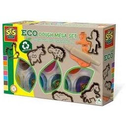 Ses Creative Eco Knete mega Set 7x90 gr mit Werkzeug