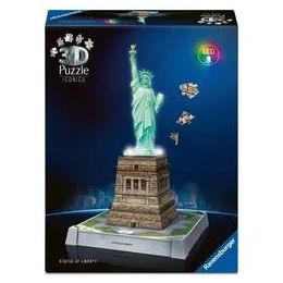 Ravensburger 3D Puzzle Iconics: Freiheitsstatue - mit Licht