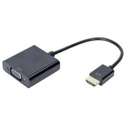 Digitus DA-70461 HDMI / VGA Adapter [1x HDMI-Stecker - 1x VGA-Buchse, Klinkenbuchse 3.5 mm] Schwarz 10.00 cm