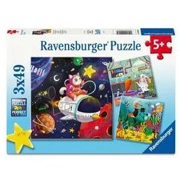 Ravensburger Kinderpuzzle 3x49 Teile - Tierwissenschaftler