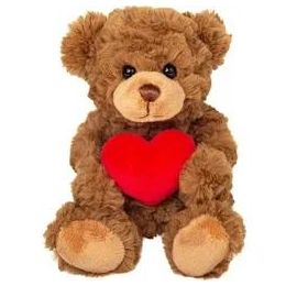 HERMANN TEDDY ORIGINAL Teddy Hermann 91330 - Teddy mit Herz, braun, Pl&uuml;sch, 20 cm